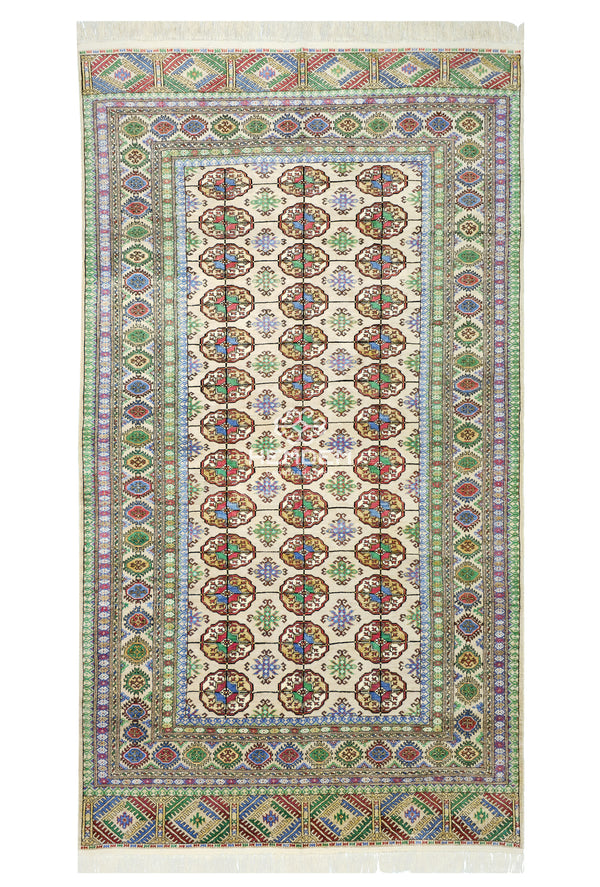 Turkoman Rug Handknotted Tribal Silk Rug 150 x 262cm - Hemdem – Hemdem Rugs